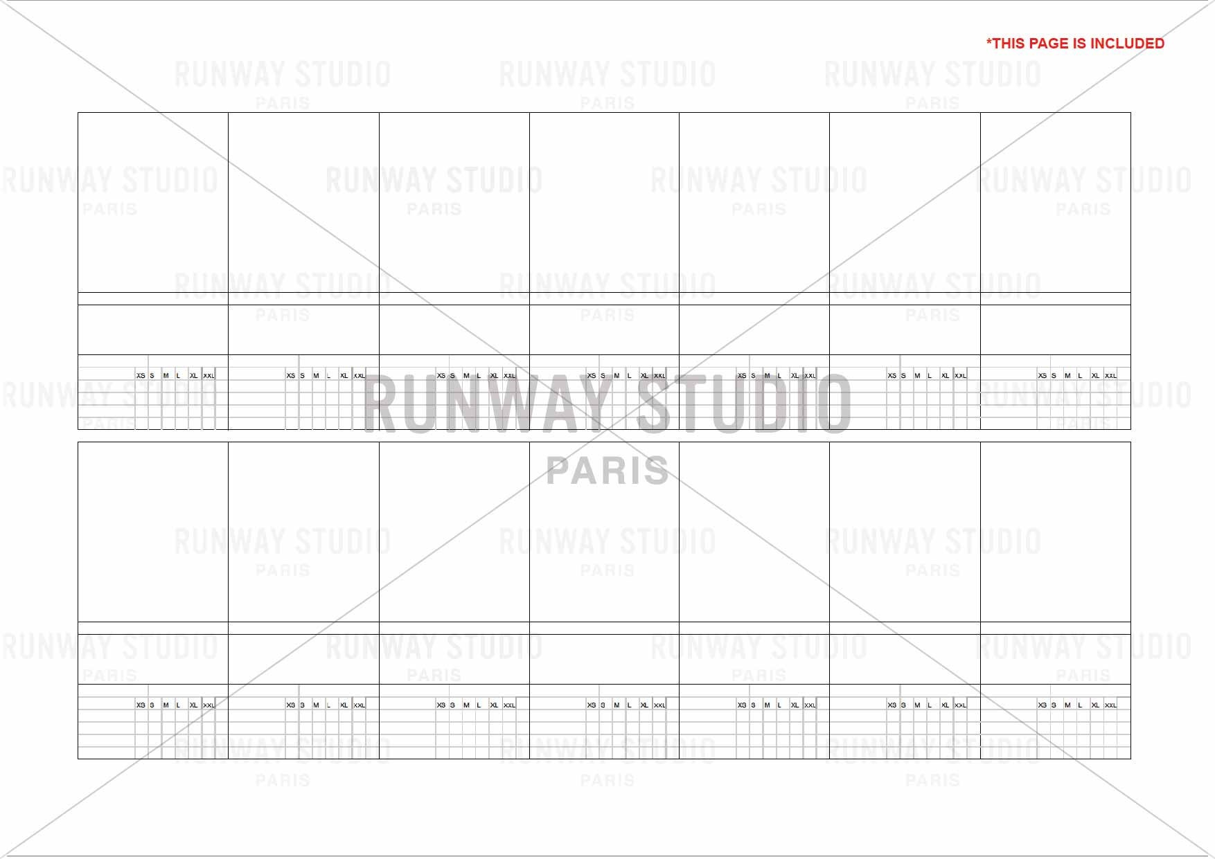 PRODUCT LINE SHEET - Fashion Document Template - Collection Line Plan ...
