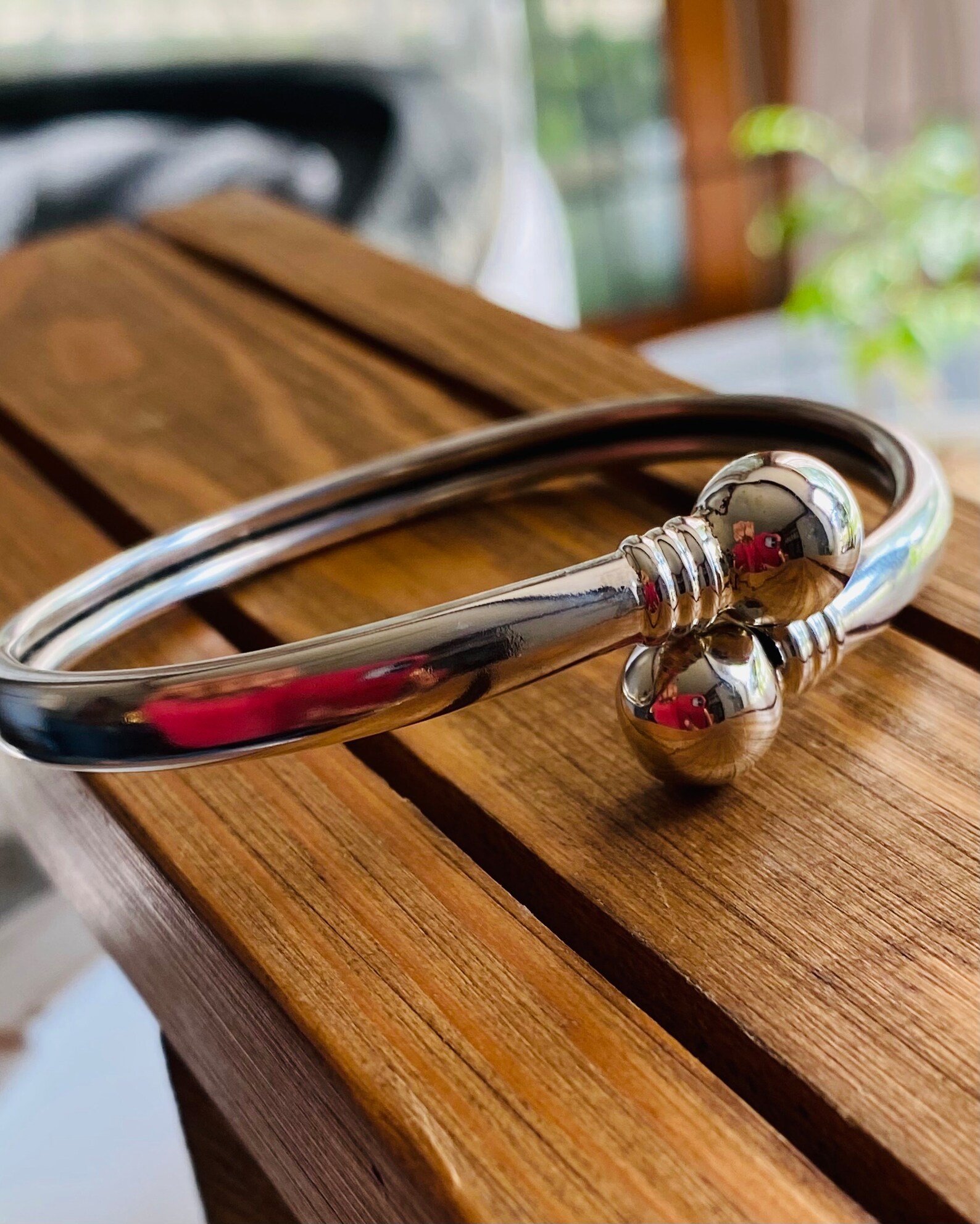 Sterling Silver Bracelet for Men Women- Adjustable Cuff 925 - Double ...