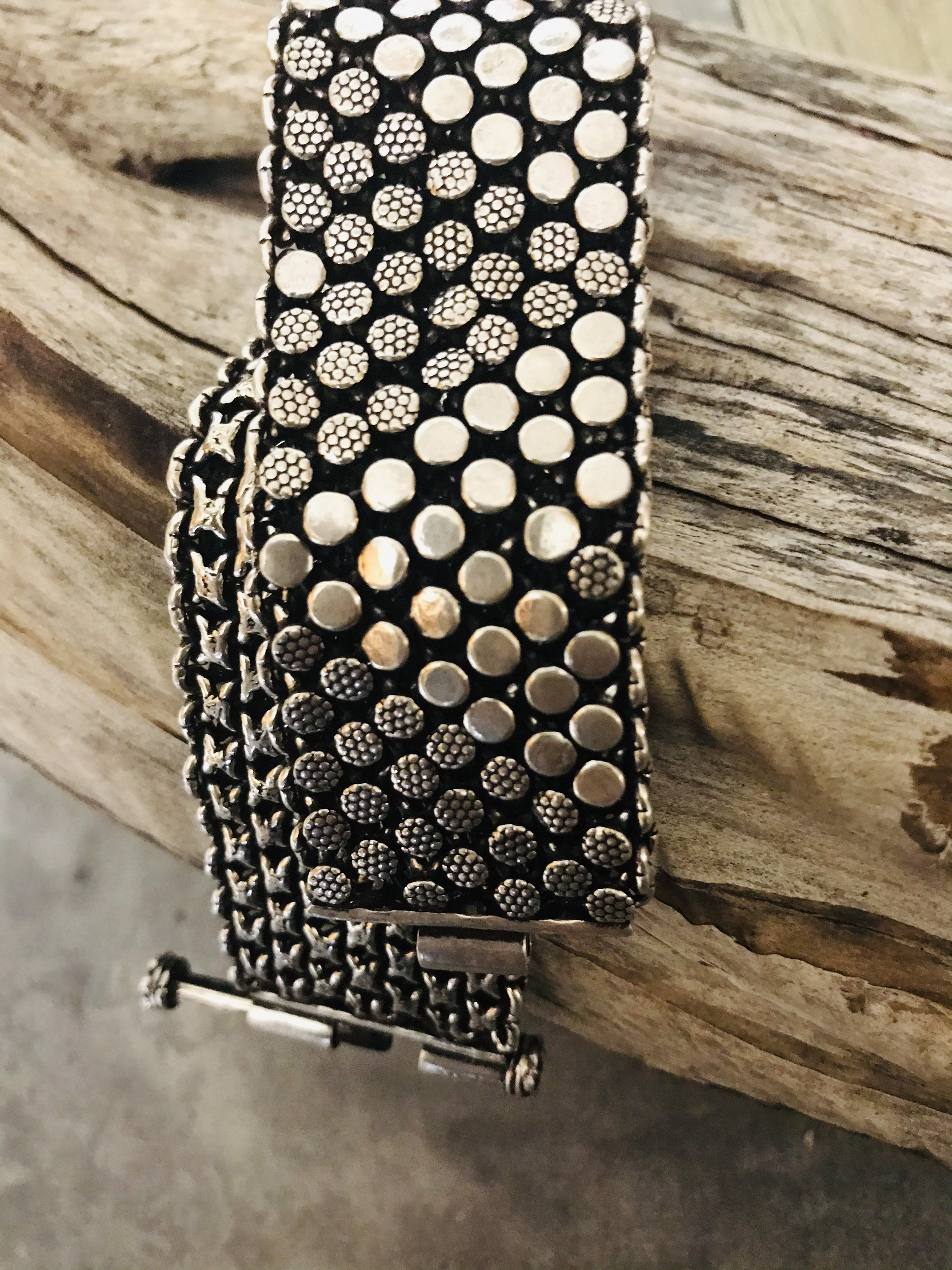 Heavy 925 Sterling Silver Bracelet • 100g Solid Silver • Wide Woven ...