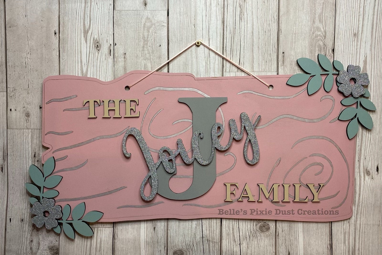 Large Family Initial Plaque - Etsy