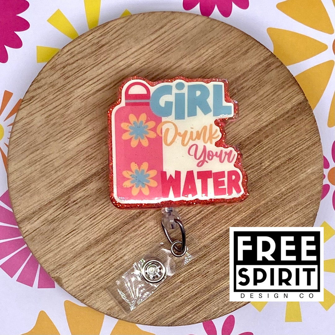 Girl Drink Your Water - Badge Reel | Boho | Beach | Summer | Tropical ...