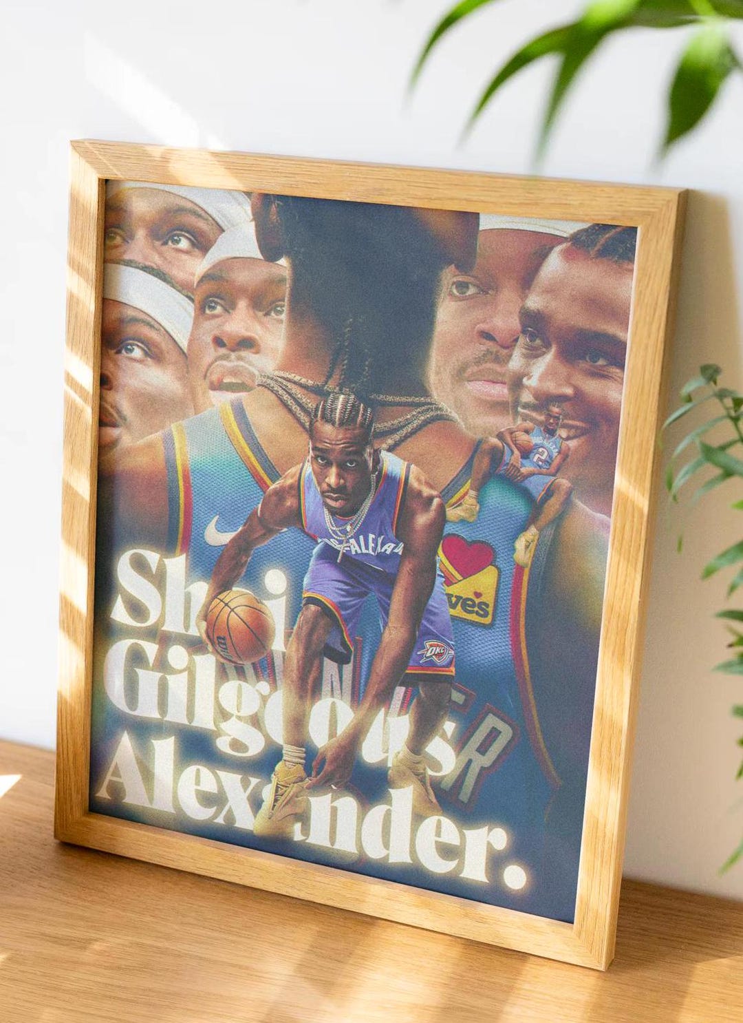 Shai Gilgeous-alexander Poster: OKC Thunder NBA Art (16x20) - Etsy