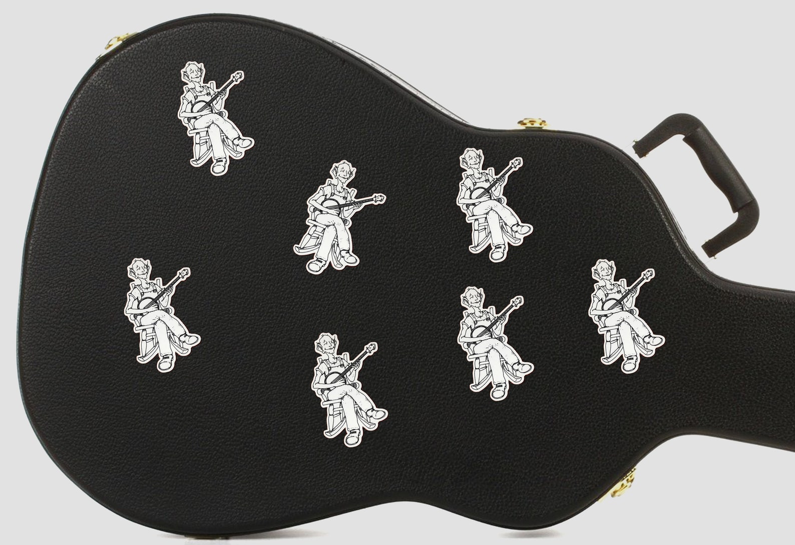 Old Man Banjo Die Cut Waterproof Sticker - Etsy