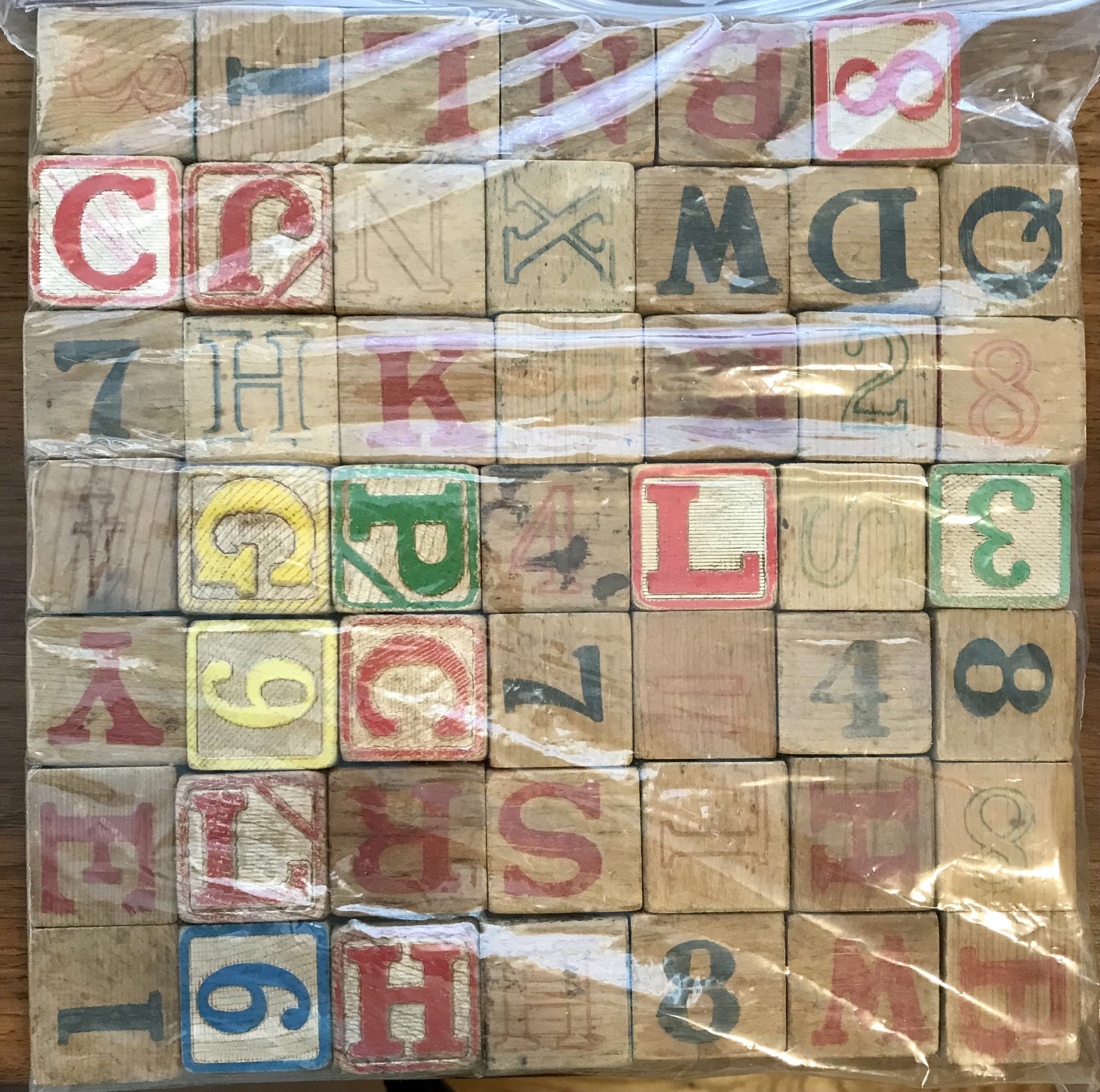 Vintage Wooden Building Blocks - Etsy