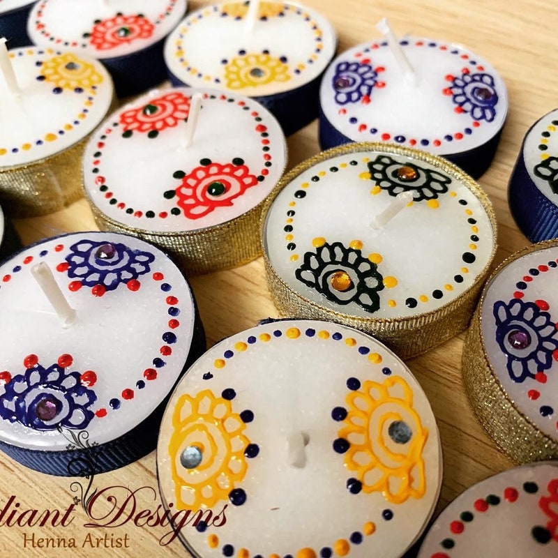 Orange Henna Design - Etsy UK