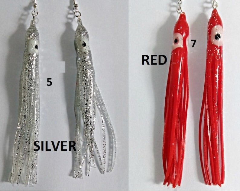 Jelly Squid Novelty Earrings. Fancy Unique Festival Gift Handmade in UK ...