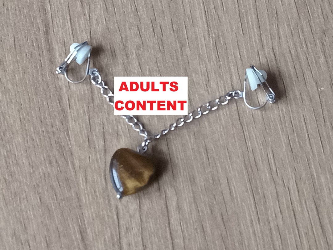 Tiger's Eye Gemstone Heart VCH Adult Intimate Jewellery Non Piercing ...