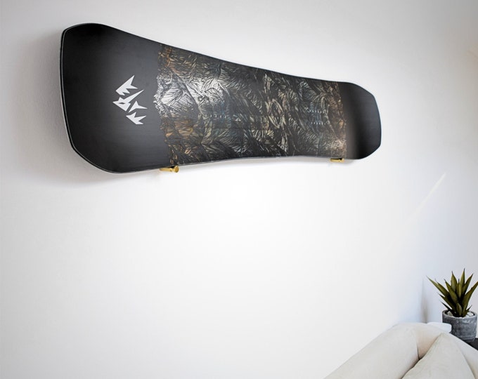 Floating Snowboard Holder Wall Mount Solid Brass Snowboard Rack Wall ...