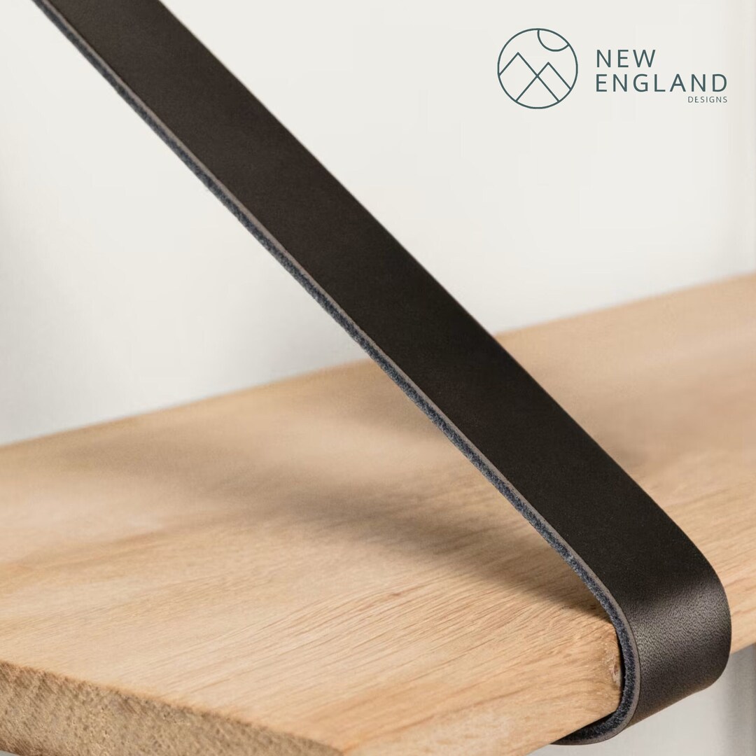 Leather Shelf Straps | Floating Shelf Straps Real Leather - Etsy