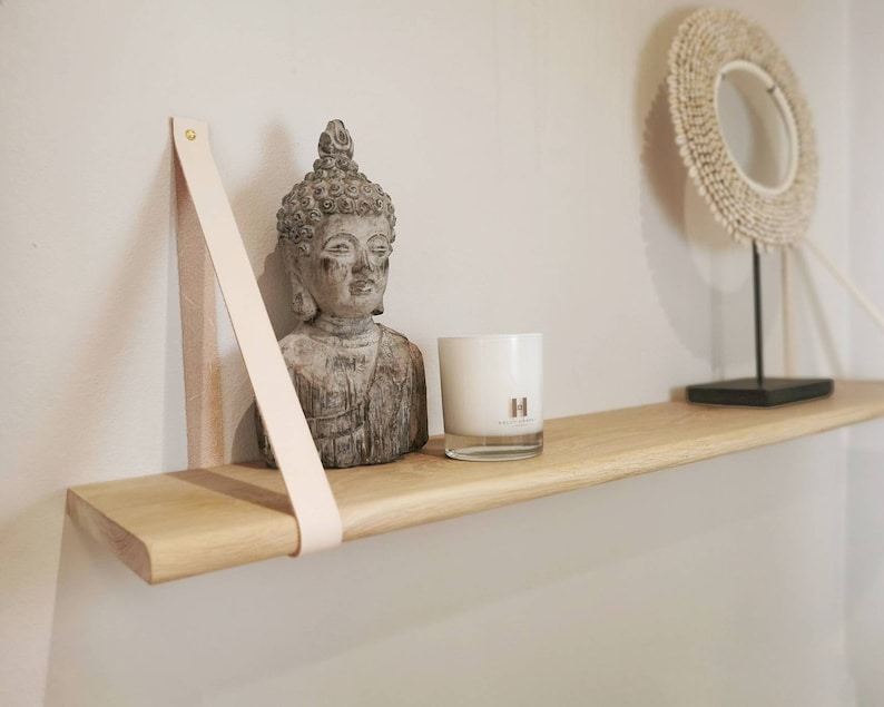 Leather Shelf Straps Floating Shelf Straps Real Leather | Etsy