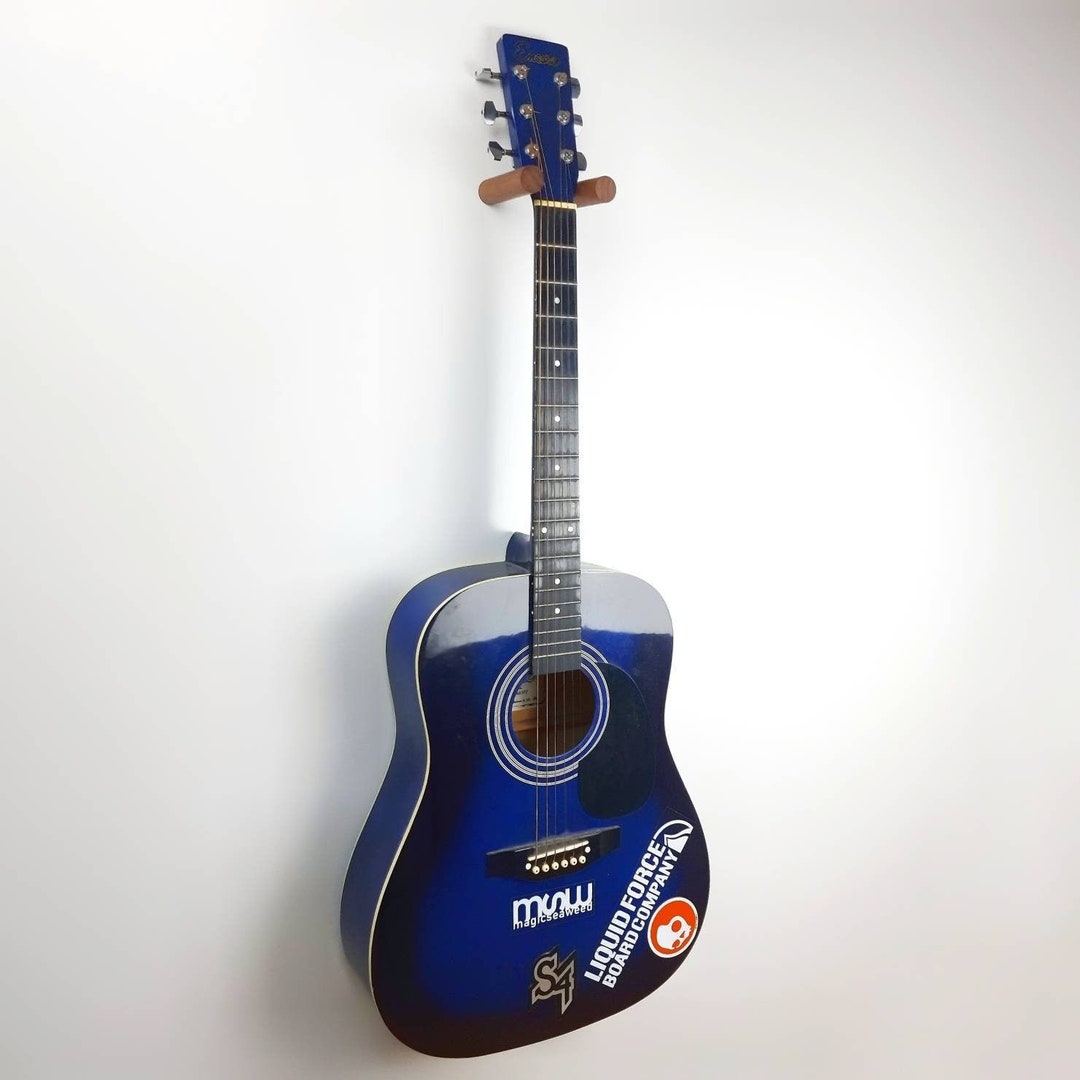 Walnut Floating Guitar Holder Wall Mount / Minimalist Simple Guitar ...