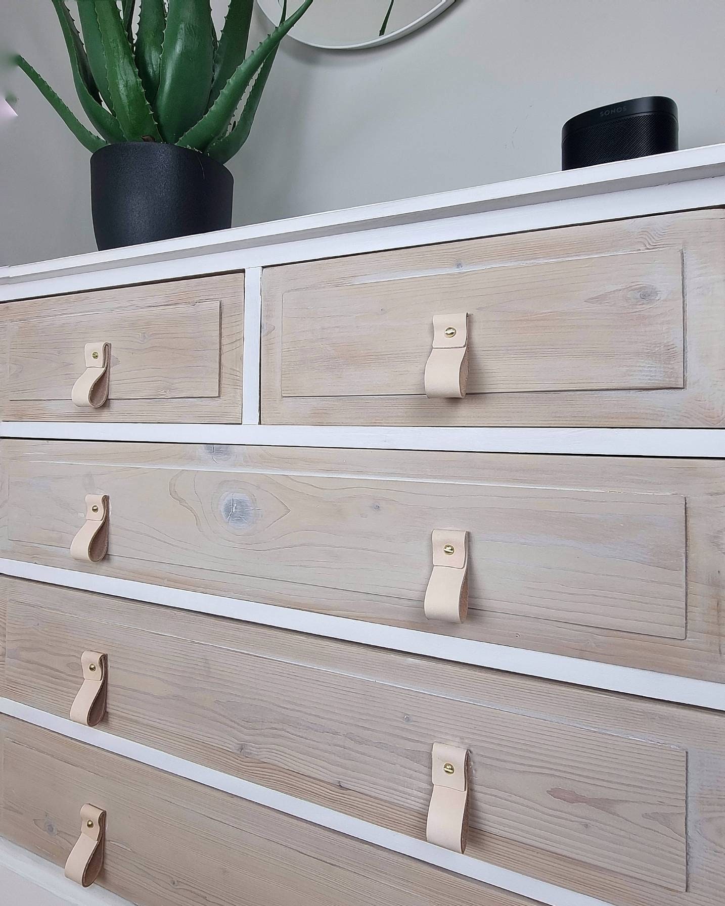 Leather Strap Furniture Handle Draw Pull | Etsy UK