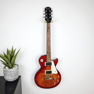 Walnut & Brass Floating Guitar Holder Wall Mount / Minimalist Simple ...