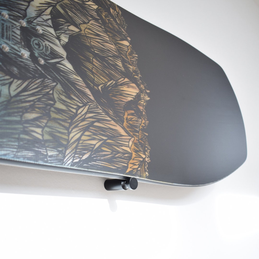 Floating Snowboard Holder Wall Mount | Solid Brass Snowboard Rack Wall ...