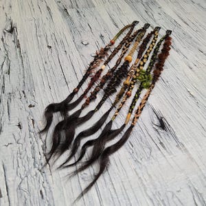 Black 4 Clip Set, Forest Fae Braids, Dreadlocks, Hair Wraps, Synthetic ...