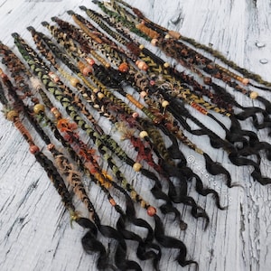 Forest Fae Braids, Clip in Dreads, Fishtail Braids, Synthetic Dreads ...