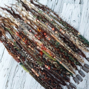Forest Fae Braids, Clip in Dreads, Fishtail Braids, Synthetic Dreads ...