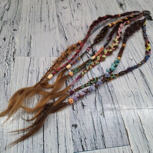 Ombre 4 Clip Set, Rainbow Fae Braids, Dreadlocks, Hair Wraps, Synthetic ...