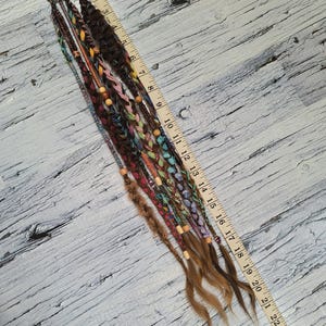 Ombre 4 Clip Set, Rainbow Fae Braids, Dreadlocks, Hair Wraps, Synthetic ...