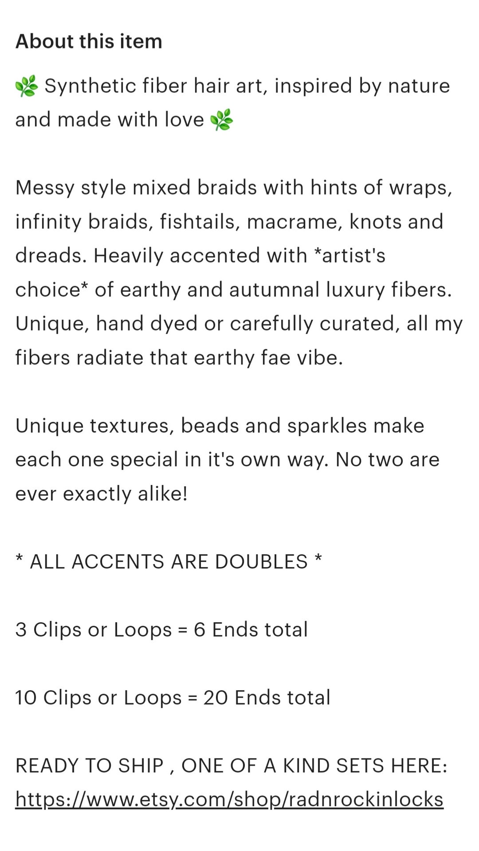 Forest Fae Braids, Clip in Dreads, Fishtail Braids, Synthetic Dreads ...