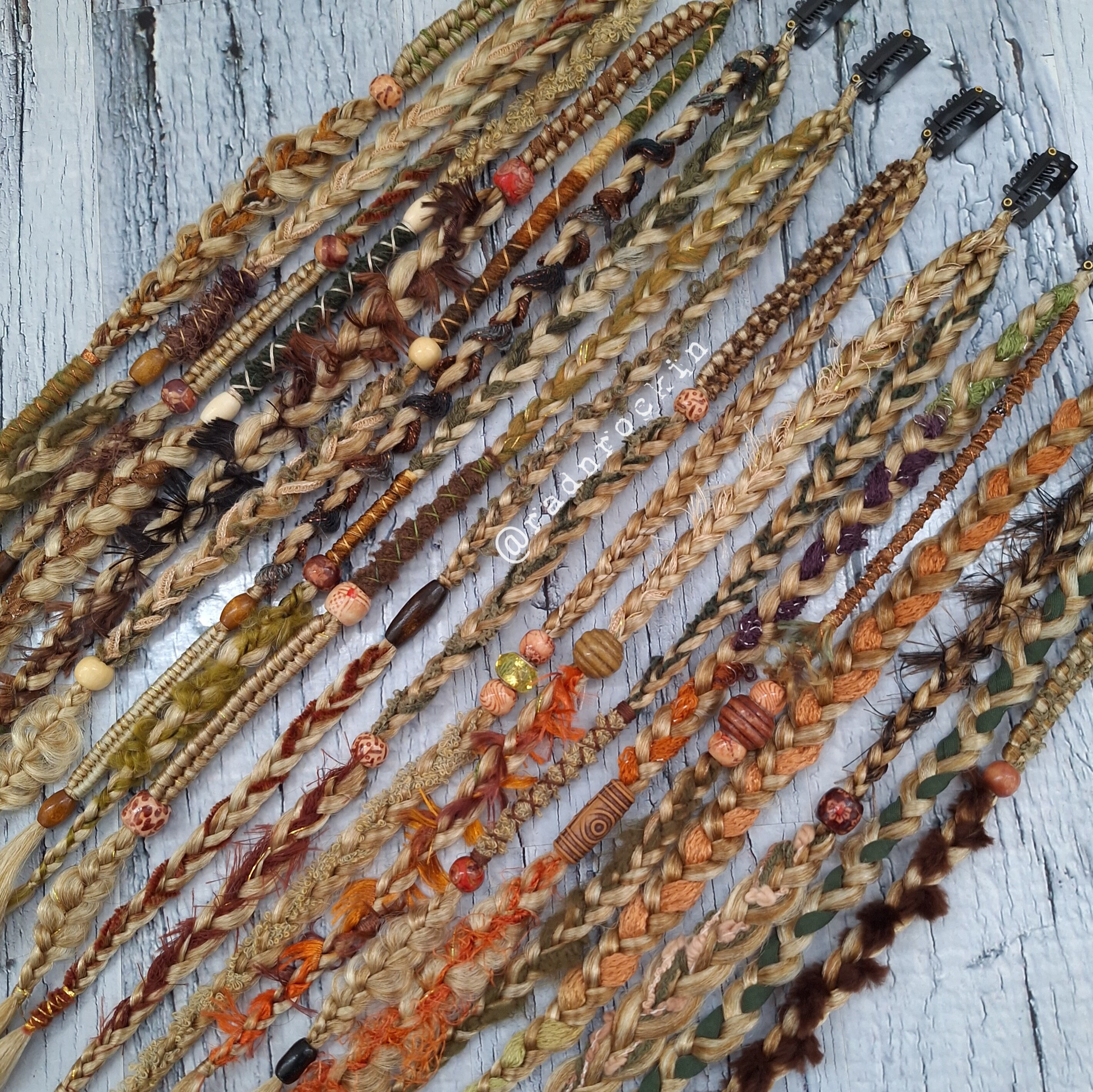 Forest Fae Braids, Clip in Dreads, Fishtail Braids, Synthetic Dreads ...