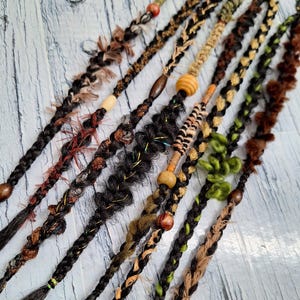 Black 4 Clip Set, Forest Fae Braids, Dreadlocks, Hair Wraps, Synthetic ...