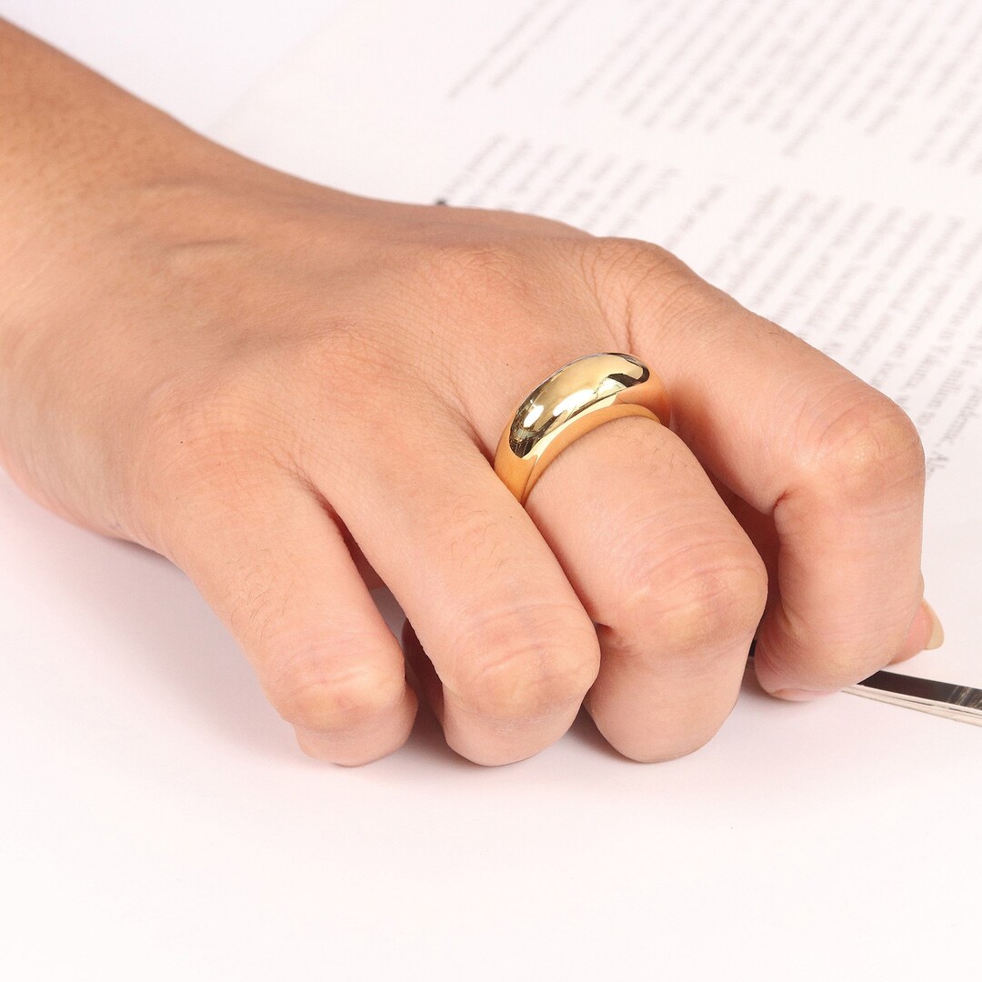 Silver Dome Ring Solid Sterling Dome Ring Domed Ring Modern - Etsy