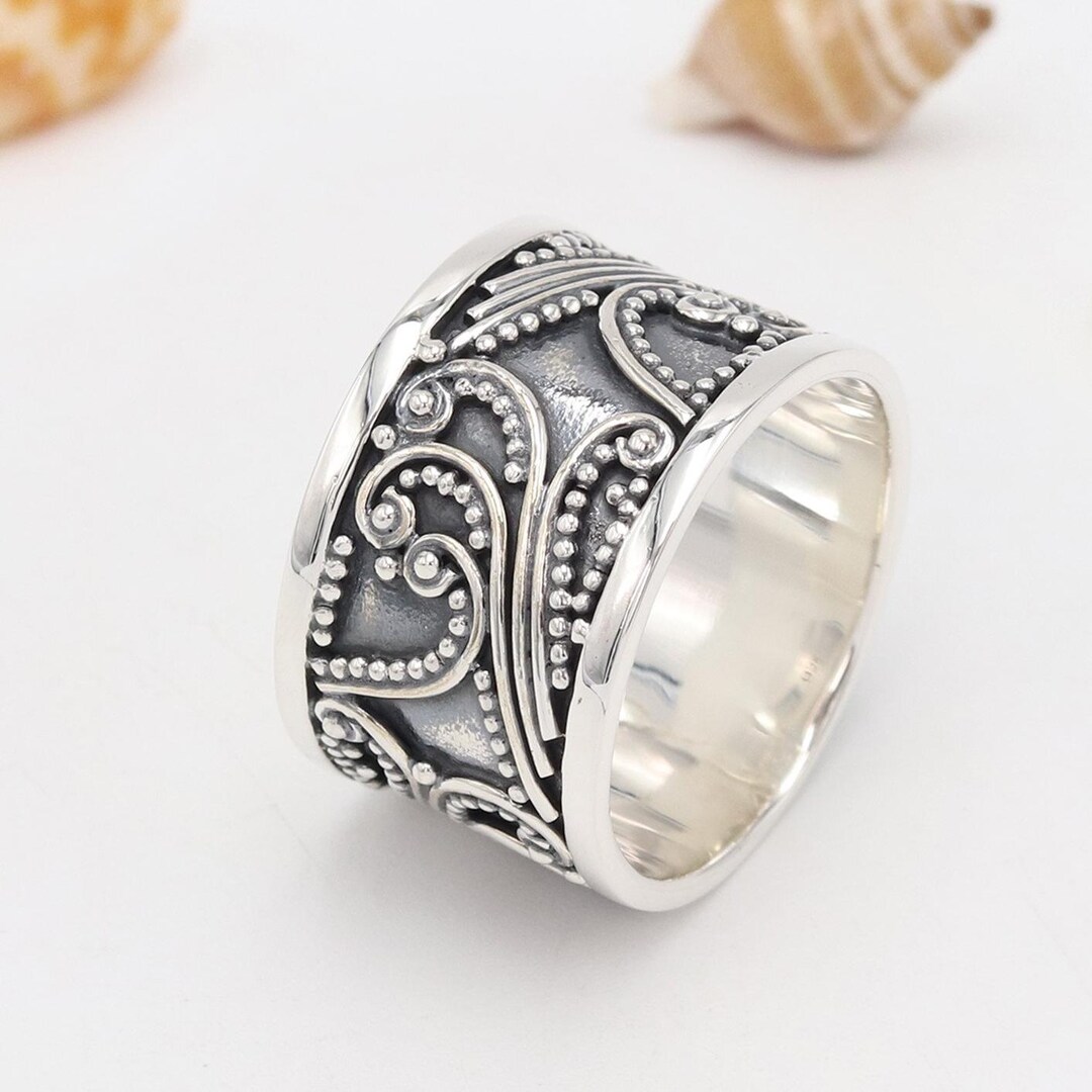 Band Ring, Sterling Silver Rings, Handmade Ring, Thumb Band Ring, Gift ...