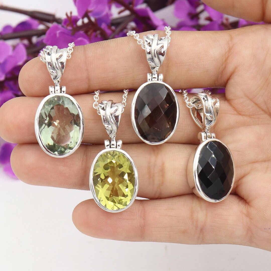 Gemstone Statement Necklaces, Solid Silver Necklaces, Women's Necklaces ...