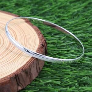 Solid Silver Bangle, Bangle Bracelet, Handmade Silver Bangle, Boys Silver Bangle/bracelet ...