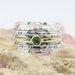 Spinner Ring, Peridot Ring, Sterling Silver Ring, Anxiety Ring, Spinner ...