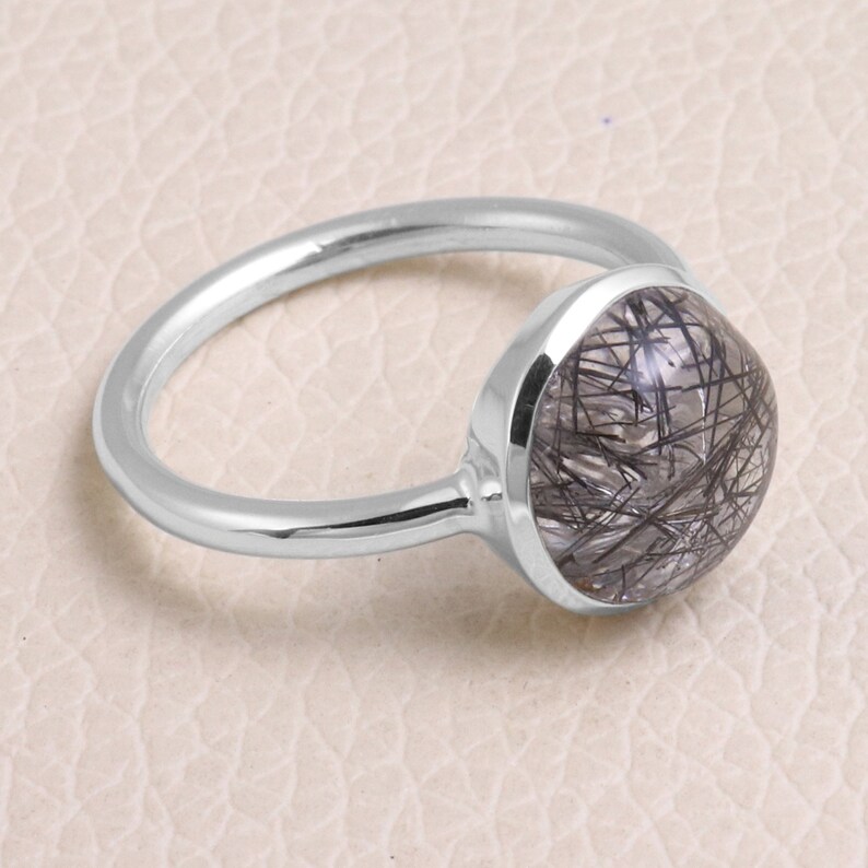 Tourmalinated Quartz Rings, Sterling Silver Rings, Black Rutile Rings ...