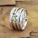 Spinner Ring, Peridot Ring, Sterling Silver Ring, Anxiety Ring, Spinner ...