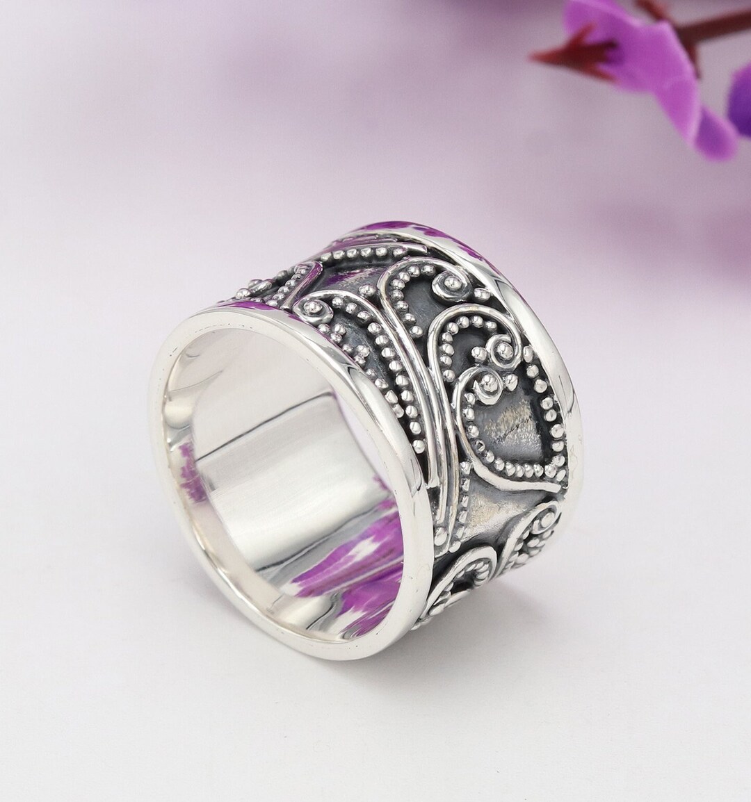 Band Ring, Sterling Silver Rings, Handmade Ring, Thumb Band Ring, Gift ...