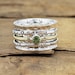 Spinner Ring, Peridot Ring, Sterling Silver Ring, Anxiety Ring, Spinner ...