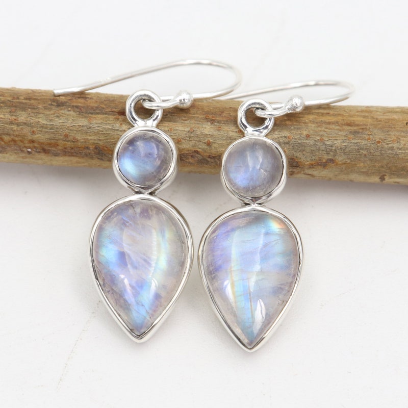 Moonstone Earrings - Etsy