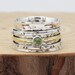 Spinner Ring, Peridot Ring, Sterling Silver Ring, Anxiety Ring, Spinner ...