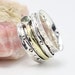 Spinner Ring, Peridot Ring, Sterling Silver Ring, Anxiety Ring, Spinner ...