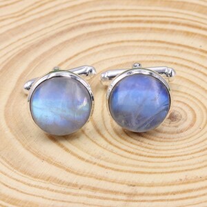 Moonstone Cufflinks, Sterling Silver Cufflinks, Groomsmen Cufflinks ...