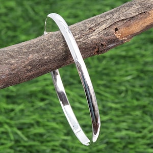Solid Silver Bangle, Bangle Bracelet, Handmade Silver Bangle, Boys Silver Bangle/bracelet ...