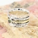 Spinner Ring, Peridot Ring, Sterling Silver Ring, Anxiety Ring, Spinner ...
