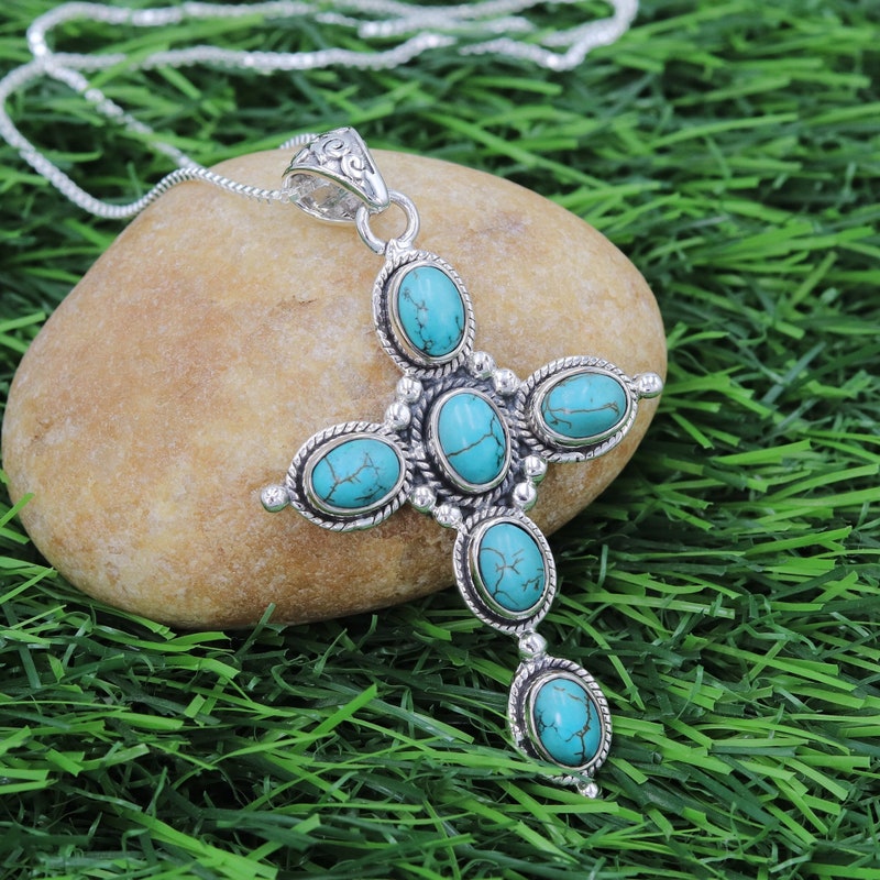 Turquoise Cross - Etsy