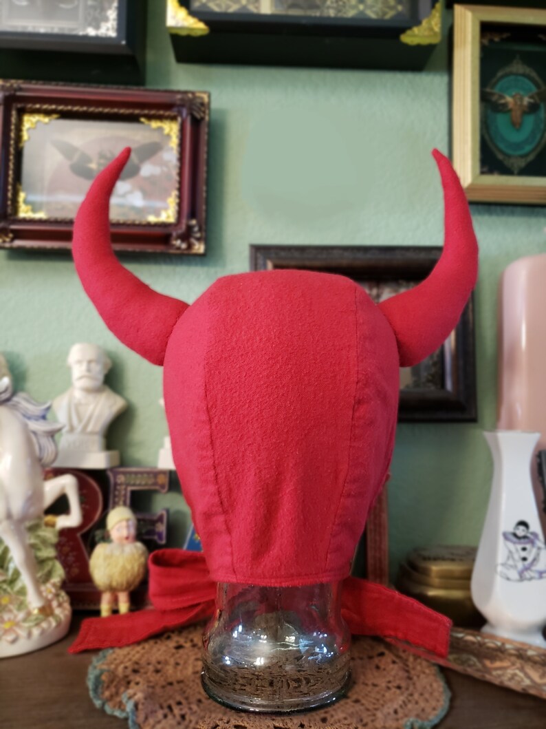 Classic Red Devil Bonnet (MADE TO ORDER. Read Description) - Etsy