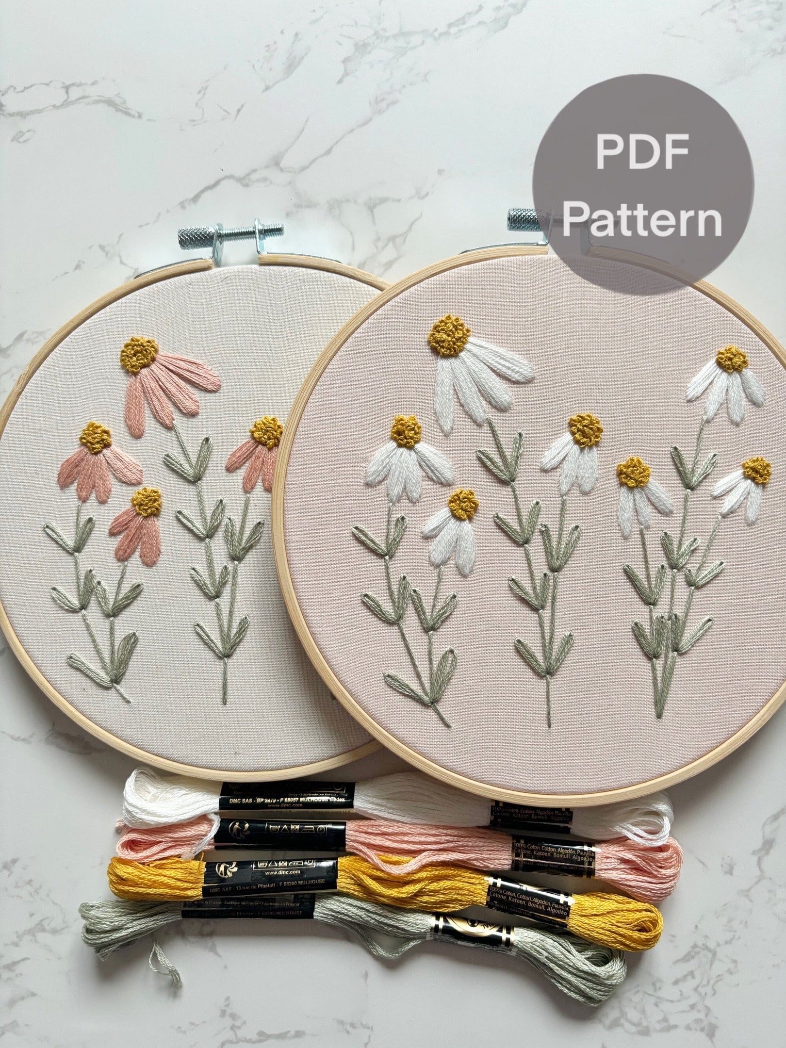Dreamy Daisies Embroidery Pattern --PDF Pattern - Etsy