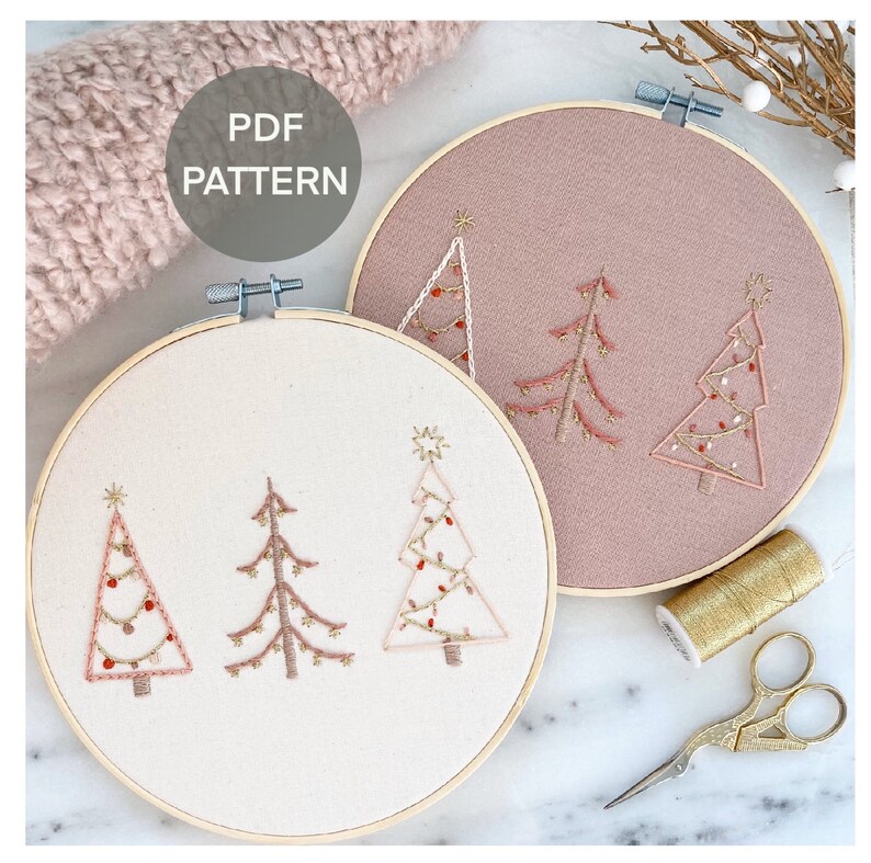 Merry Christmas Trees PDF Pattern - Etsy