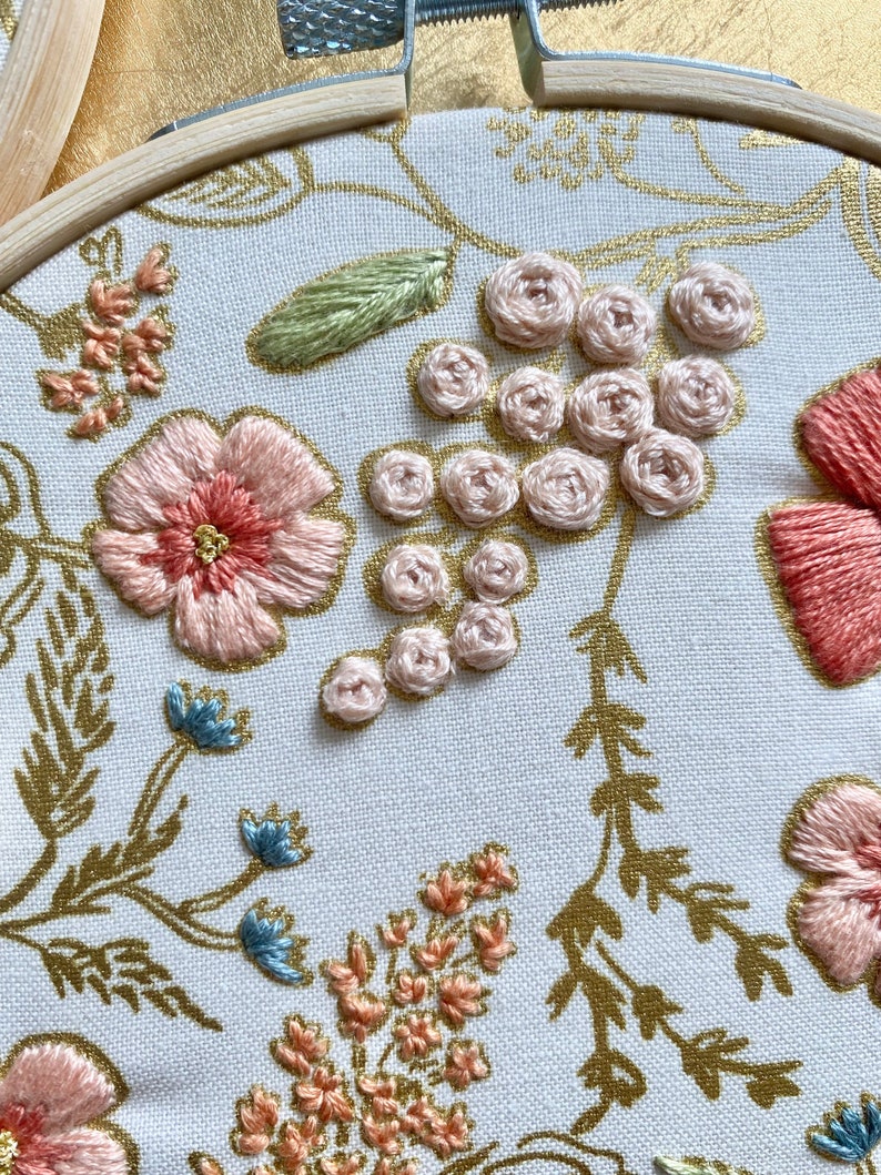 Golden Blooms Embroidery Kit Rifle Paper Co Colette Fabric - Etsy