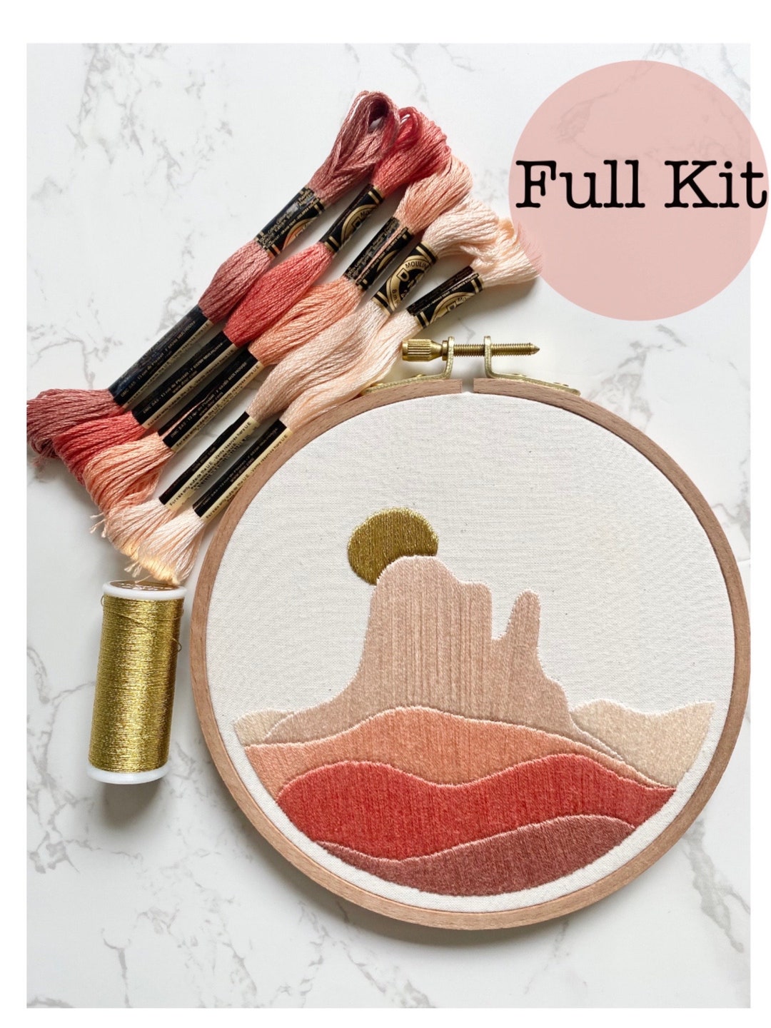 Rose Gold Desert Embroidery Kit - FULL KIT - Etsy