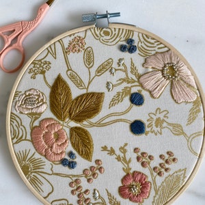 Golden Blooms Embroidery Kit Rifle Paper Co Colette Fabric - Etsy