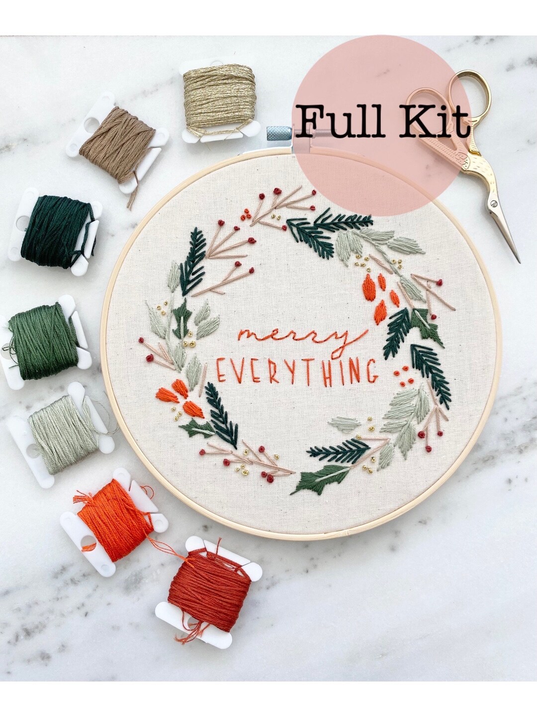 Merry Everything Embroidery Kit | DIY Embroidery Kit - Etsy