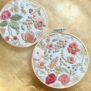 Golden Blooms Embroidery Kit Rifle Paper Co Colette Fabric - Etsy